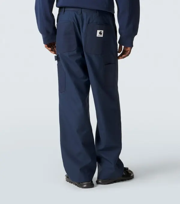 Sacai Belted Wide-leg Pants - Blue