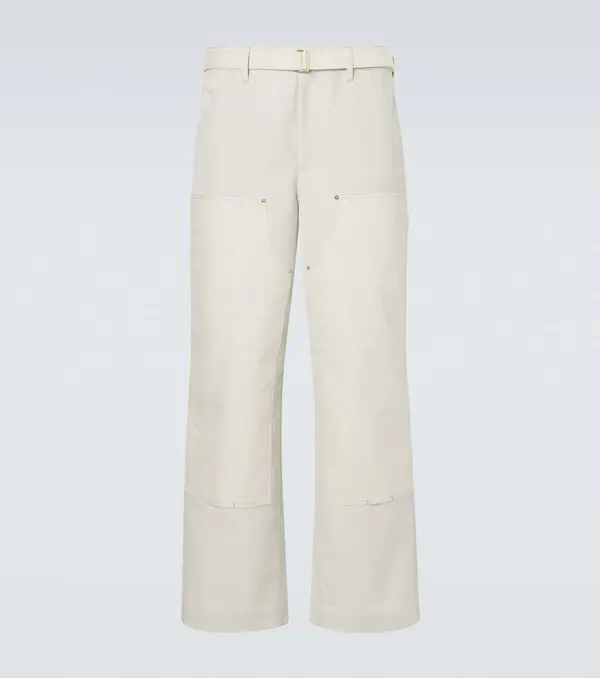 Sacai Belted Wide-leg Trousers - White