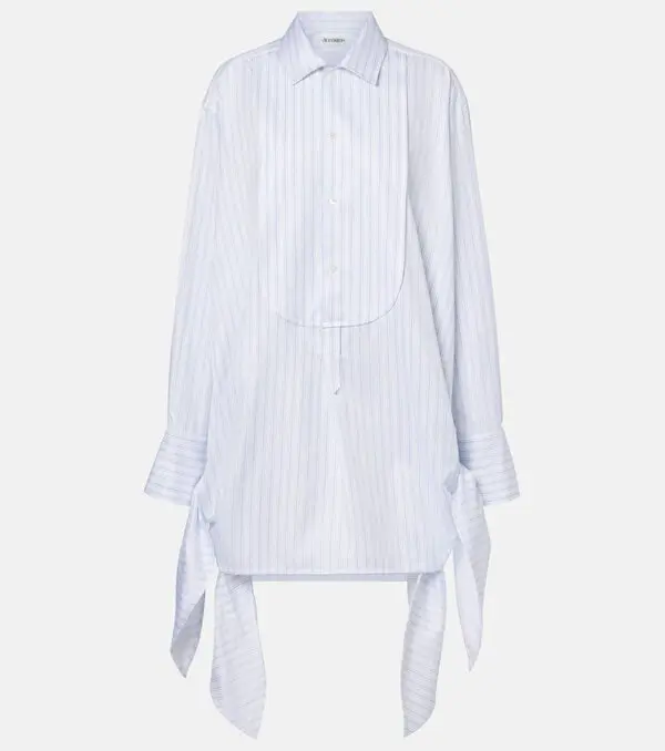JW Anderson Striped Cotton Minidress - White