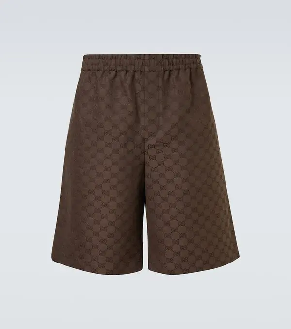 Gucci Gg Canvas Bermuda Shorts - Brown