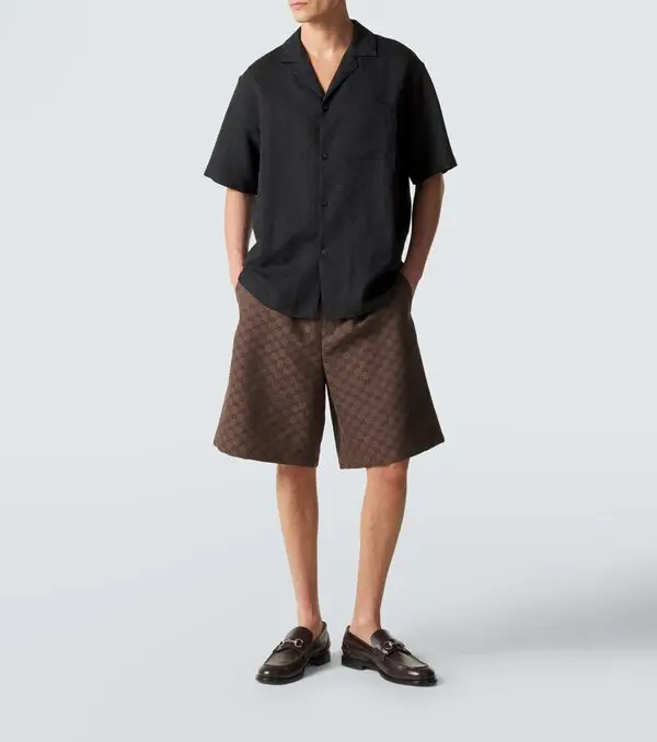 Gucci Gg Canvas Bermuda Shorts - Brown