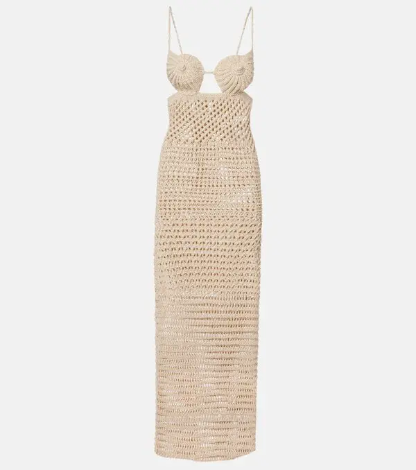 Alanui Crochet Maxi Dress - Beige