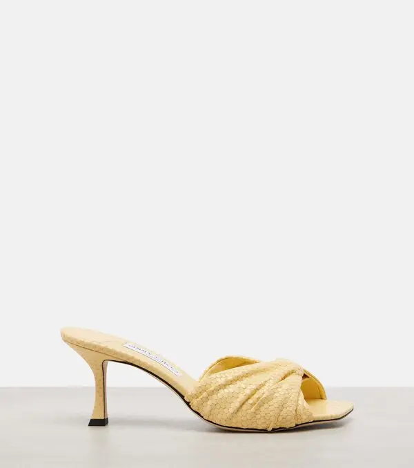 JIMMY CHOO Skye Twist Leather Mules