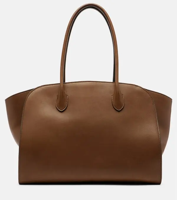 THE ROW Marlo 14 Leather Tote Bag - Brown