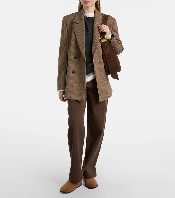 CHRISTEN Big Bootie Shearling-trimmed Suede Slip-on Shoes