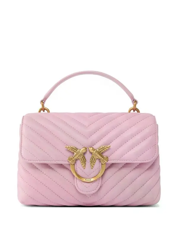 Pinko Mini Lady Love Chevron-pattern Tote Bag - Pink