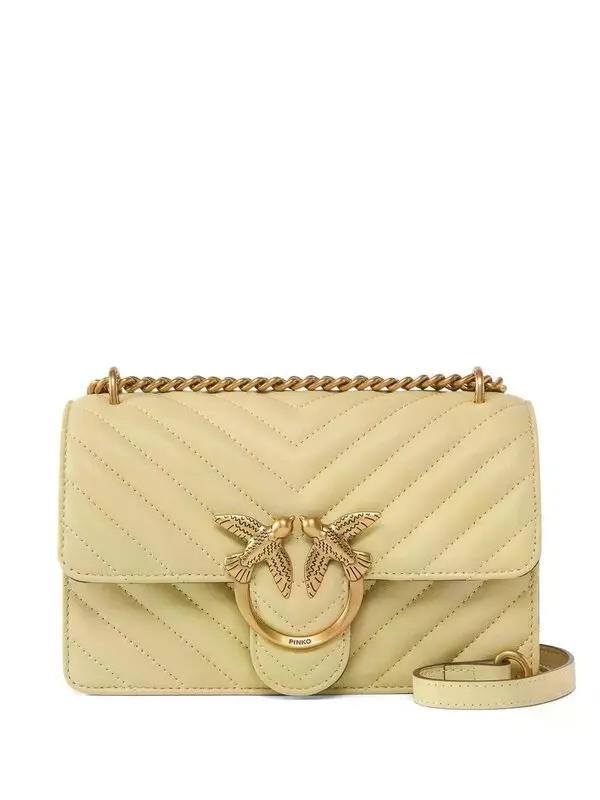 Pinko Mini Love Bag One Quilted Shoulder Bag - Neutrals