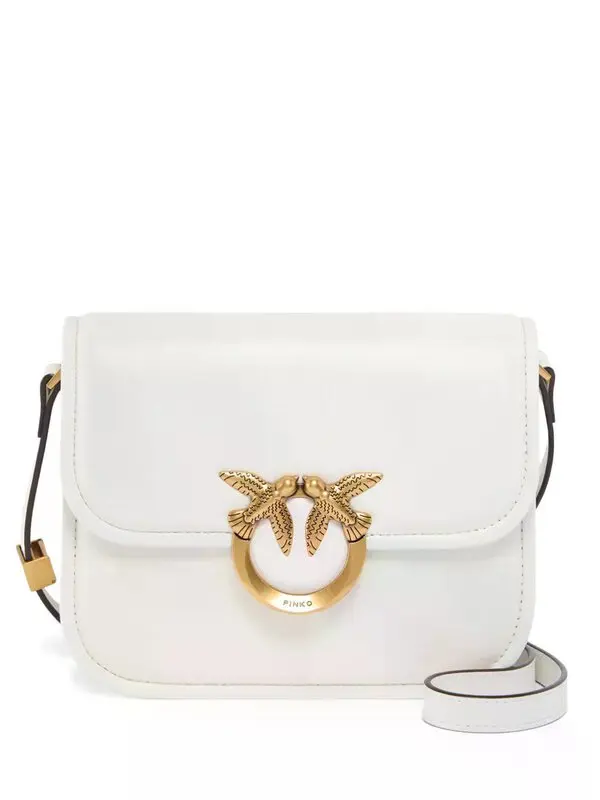 Pinko Medium Love Box Logo-detail Shoulder Bag - White