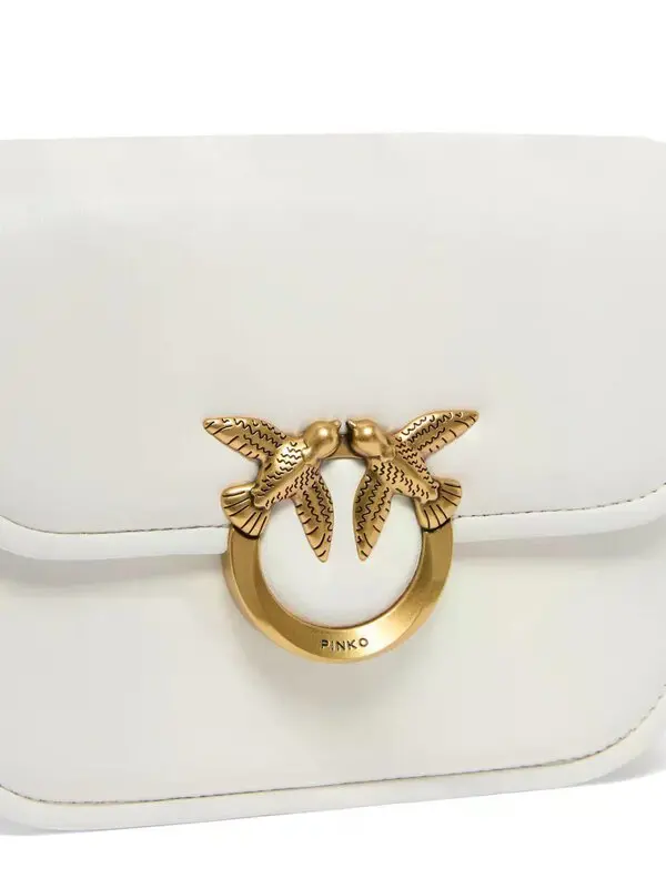 Pinko Love Bag Box Shoulder Bag In Nappa Leather - White