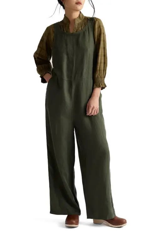 SEASALT CORNWALL Salt Air Wide Leg Linen Jumpsuit - Beech