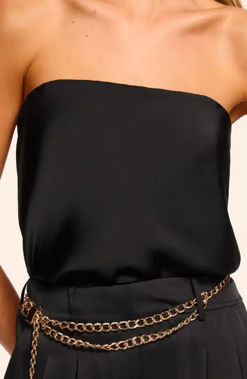 Ramy Brook Ruben Strapless Satin Bodysuit - Black