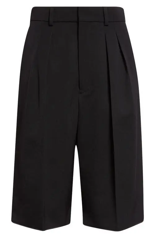 Saint Laurent High-waist Wool Bermuda Shorts