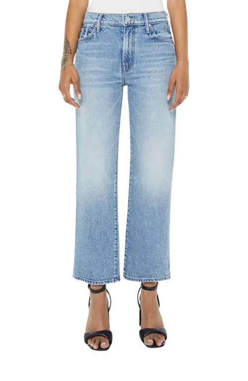 MOTHER Lil Kick It High Waist Straight Leg Jeans - Birds Gone Wild