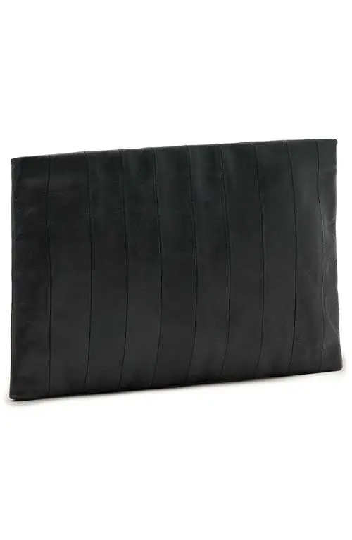 ALLSAINTS Bettina Paneled Leather Clutch - Black
