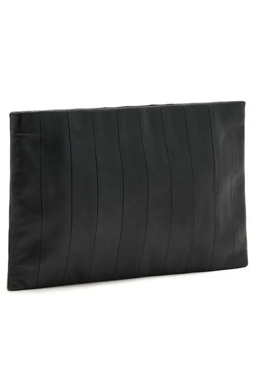 ALLSAINTS Bettina Paneled Leather Clutch - Black