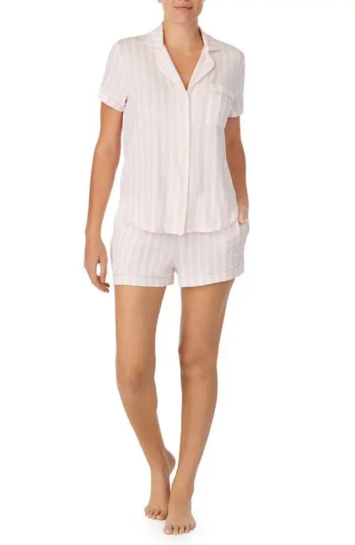 Kate Spade New York Print Short Pajamas - Pink/white