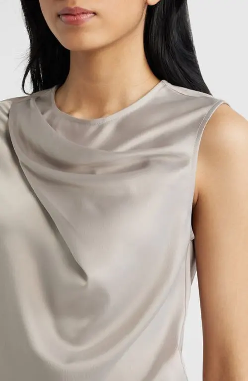 Anne Klein Asymmetric Sleeveless Cowl Neck Top