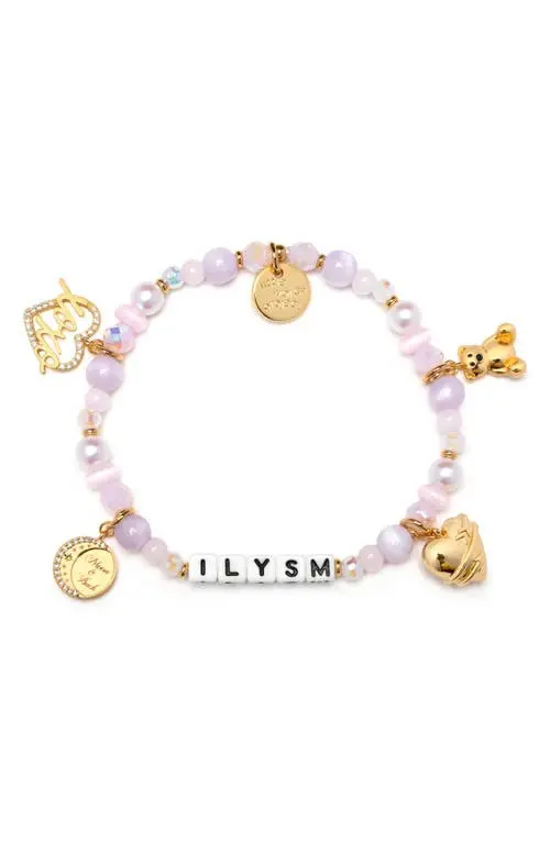 LITTLE WORDS PROJECT Ilysm Beaded Stretch Bracelet - White