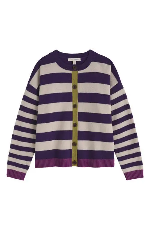SEASALT CORNWALL Pinwell Stripe Lambswool Blend Cardigan