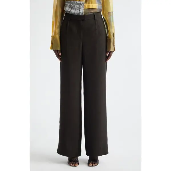 JASON WU Washed Twill Straight Leg Trousers - Nori