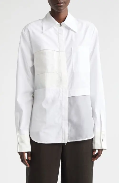 JASON WU Collage Zip-up Shirt - White