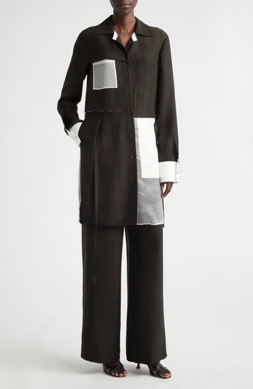 JASON WU Soft Suiting Collage Shirtdress