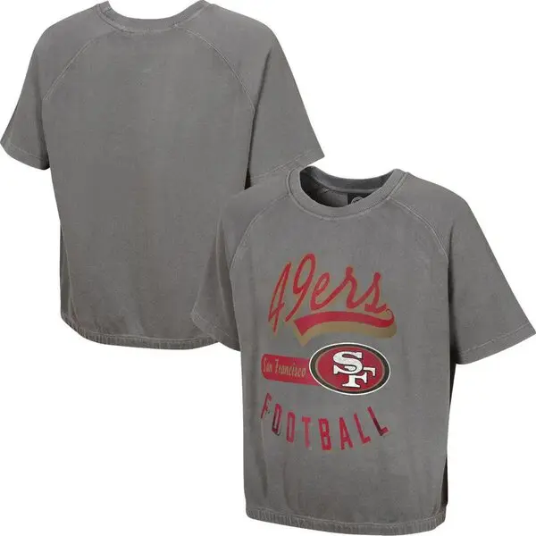 OUTERSTUFF San Francisco 49ers Mineral Wash Crewneck Top - Gray