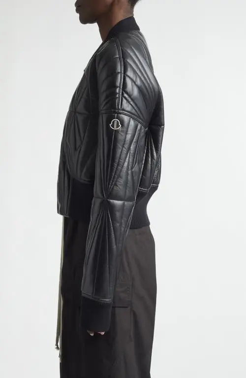 Moncler X Rick Owens Geocamo Leather Bomber Jacket