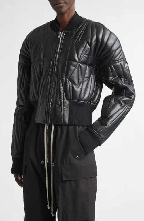 Moncler X Rick Owens Geocamo Leather Bomber Jacket
