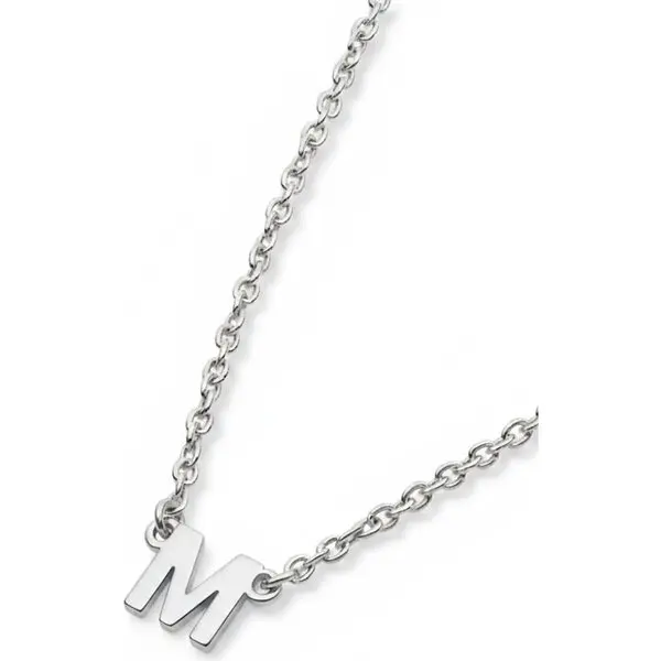 OAK & LUNA Inez Initial Necklacesterling Silver 925 - Letter M