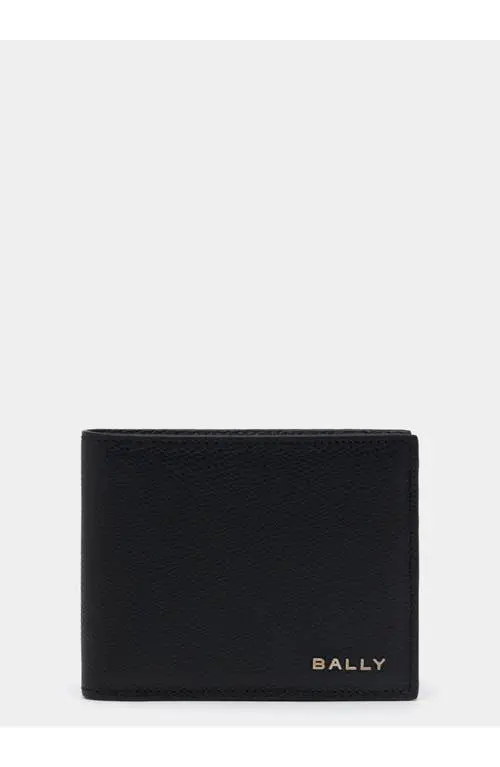 Bally Calf Leather Essential Wallet - Black+palladio