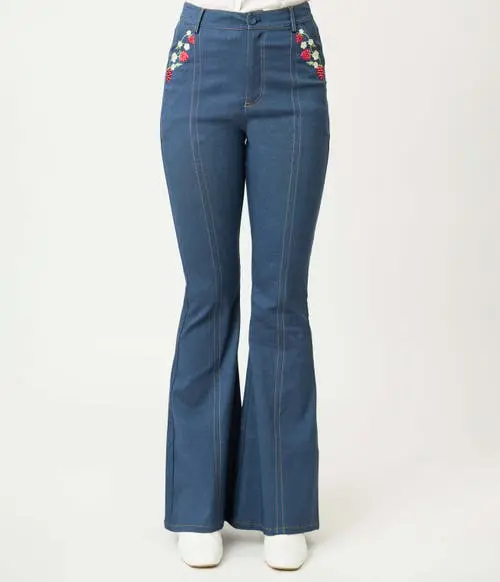 Unique Vintage 1970s Flare Pants