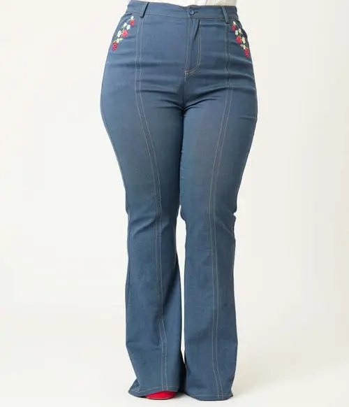 Unique Vintage 1970s Flare Pants