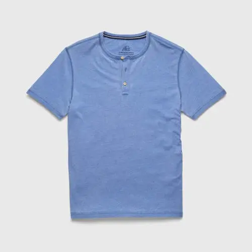SURFSIDE SUPPLY CO. Sean Burnout Henley - Wedgewood Blue