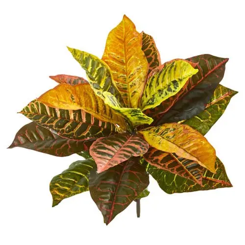 NEARLY NATURAL 21-in Garden Croton Artificial Plant - Mixed