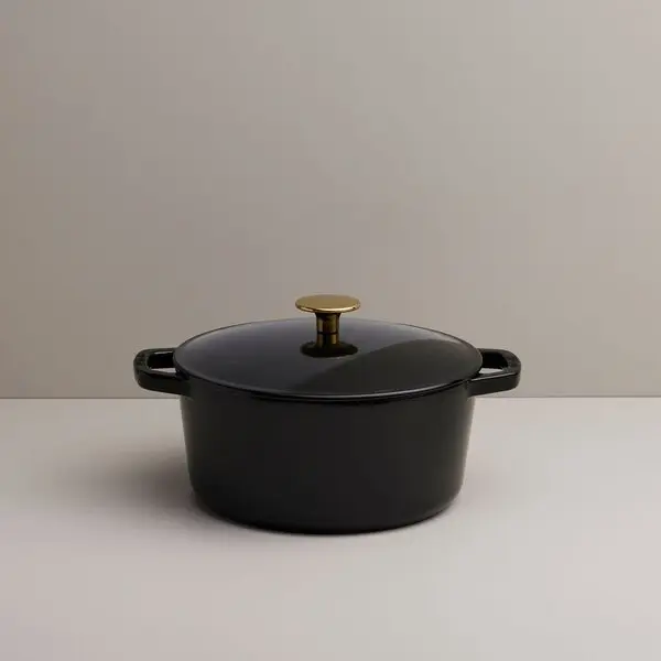 KANA 3.5 Quart Mini Dutch Oven - Black Gloss