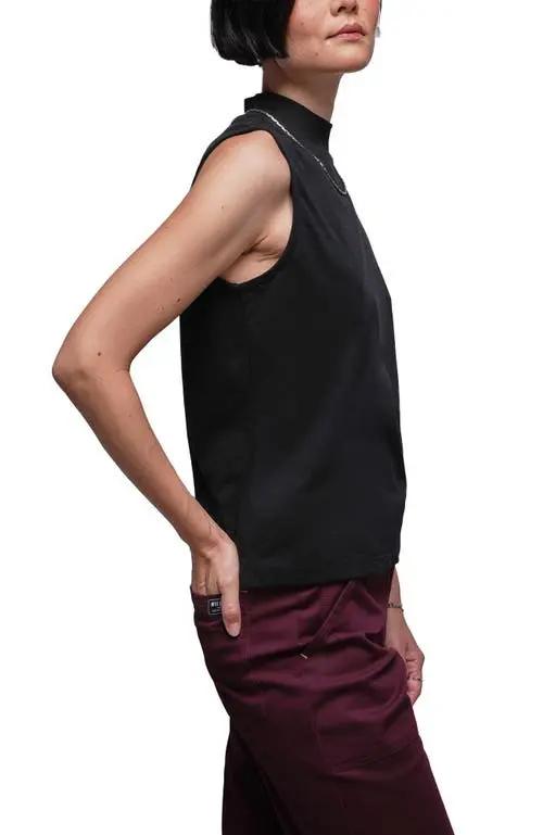 WILDFANG The Everyday Mock Neck Tank - Black