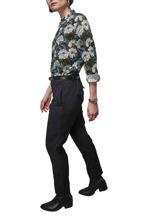 WILDFANG The Empower Long Sleeve Button-up - Garden Snake Oat
