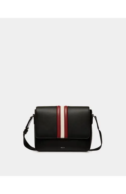 Bally Mythos Crossbody Bag In Recycled Leather - Black