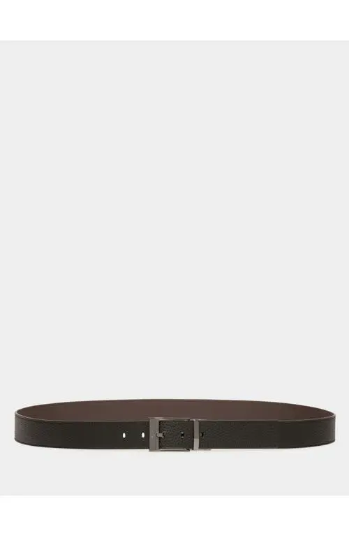 Bally Shiffie 35mm Reversible And Adjustable Belt In Leather - Black/ebano+rut