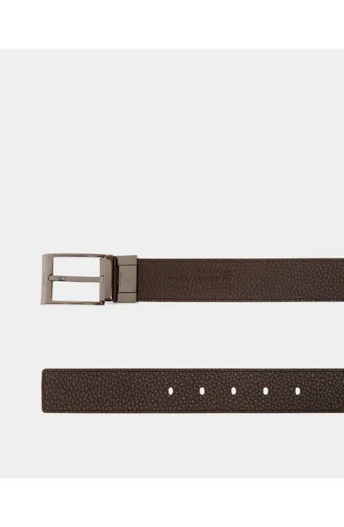 Bally Shiffie 35mm Reversible Leather Belt - Black/ebano+rut