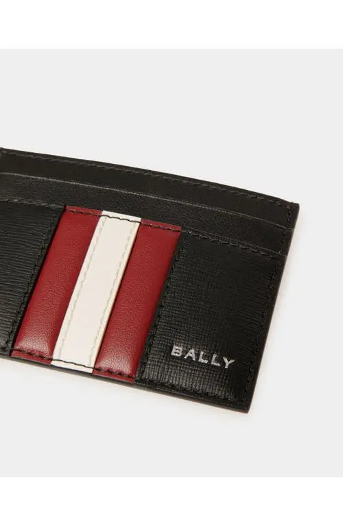 Bally Mythos Card Holder - Black+red/bone+pall