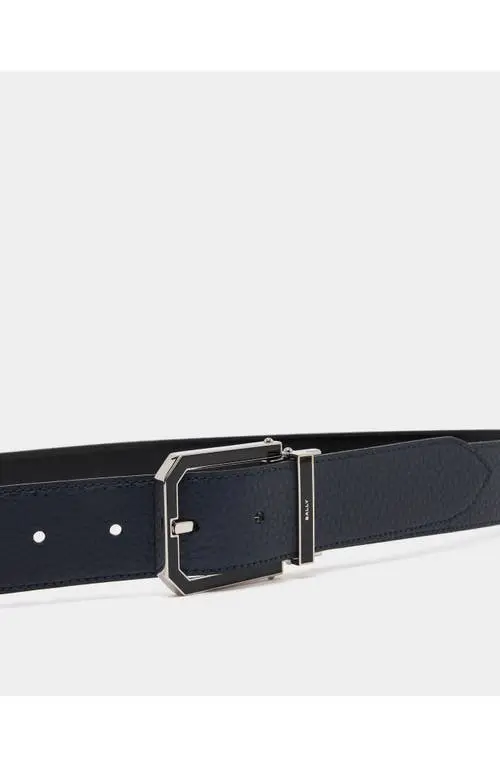 Bally Beryl 35 Mm Adjustable And Reversible Belt - Peacoat/black+pall