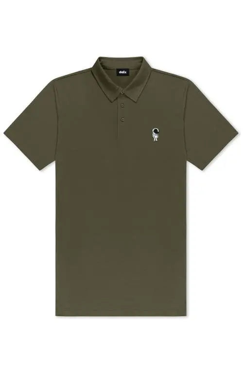 DALIX Astronaut Midweight Short Sleeve Polo Shirt - Army