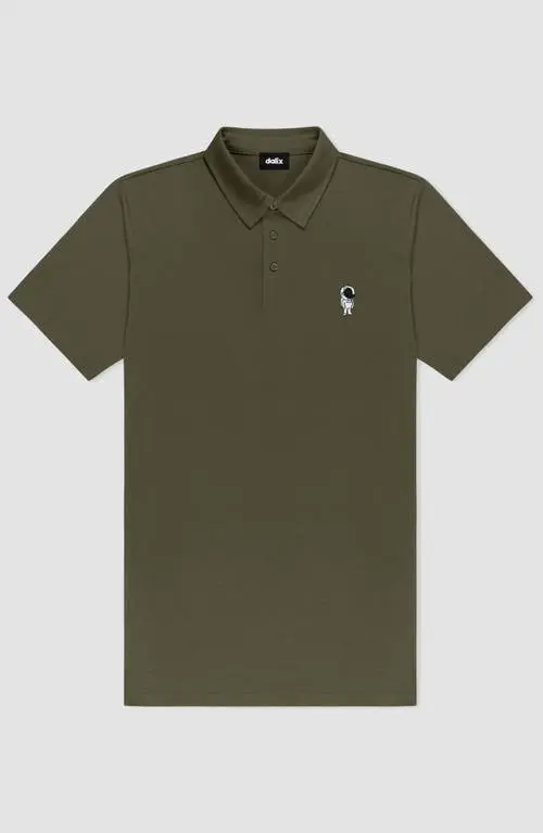 DALIX Astronaut Midweight Short Sleeve Polo Shirt - Army