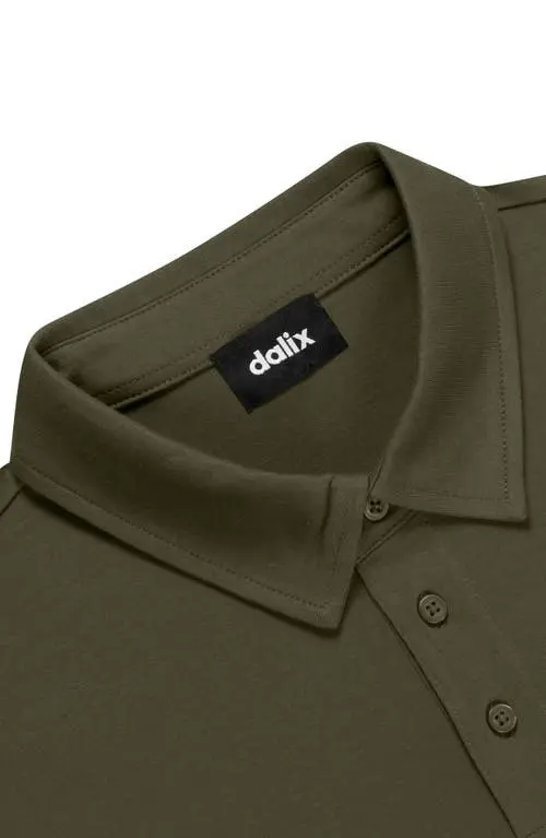 DALIX Astronaut Midweight Short Sleeve Polo Shirt - Army