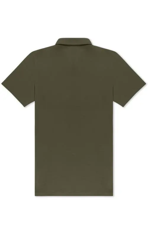 DALIX Astronaut Midweight Short Sleeve Polo Shirt - Army