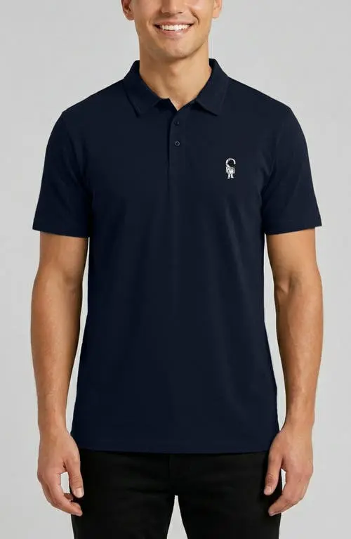 DALIX Astronaut Midweight Short Sleeve Polo Shirt - Navy