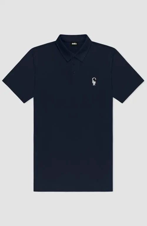 DALIX Astronaut Midweight Short Sleeve Polo Shirt - Navy