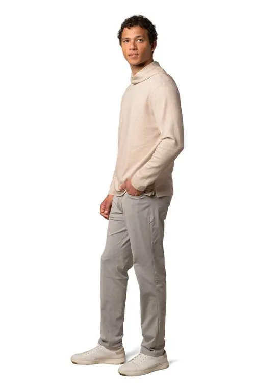 ASHWORTH GOLF Terry Twillback Hoodie - Oatmeal Heather